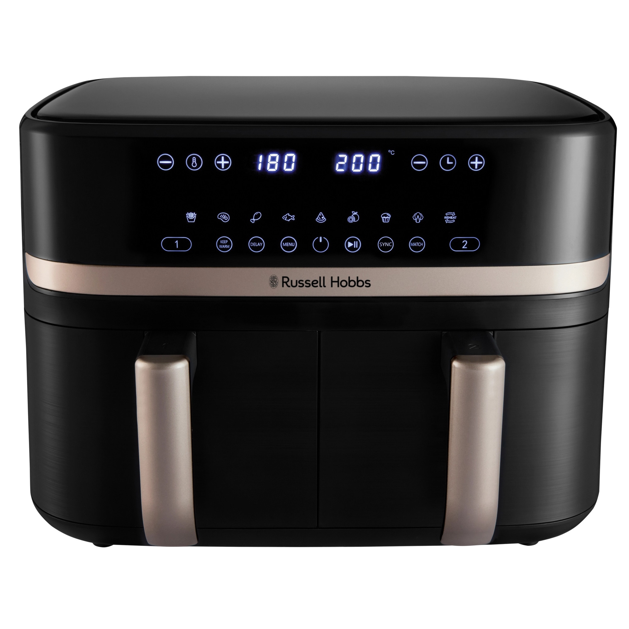 Friteuza Russell Hobbs Satis Fry DualBaske 2800W, 9l, neagra, 44x31 ...