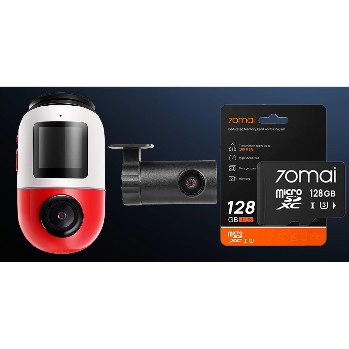 Camera auto DVR 70mai X800 4K Dual Set, 128GB, USB-C, GPS, Wi-Fi ...