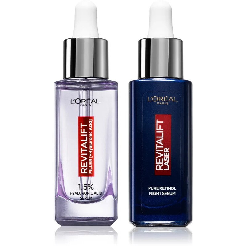 Set cosmetice L'Oreal Paris Revitalift, serum anti-imbatranire cu acid ...