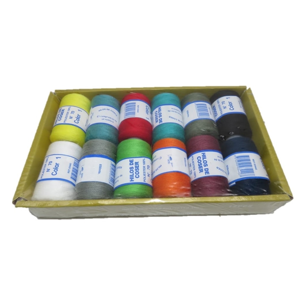 Set ata pentru cusut, 12 papiote, multicolor - eMAG.ro