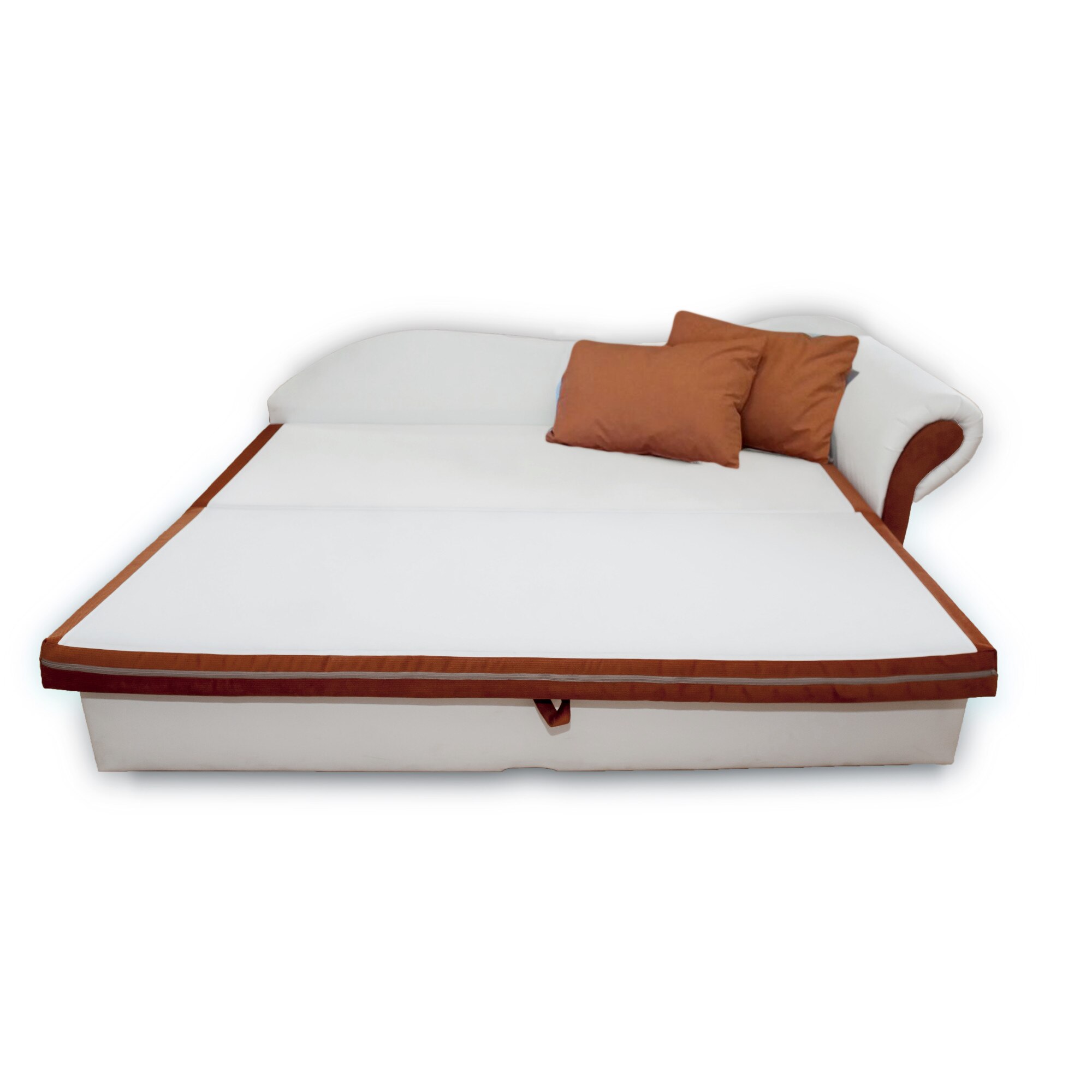 Pat extensibil Darius, alb/maro, 220 x 146 x 77cm - eMAG.ro