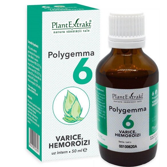 Polygemma 6 - Varice, Hemoroizi - 50ml PlantExtrakt - eMAG.ro
