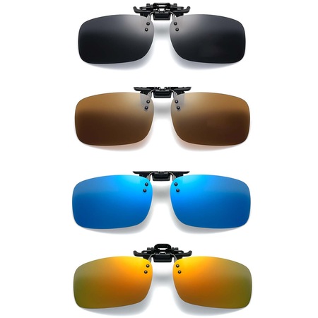 Set 4 lentile clip-on, TREXORA, Unisex, Polarizate, Multicolor, Marime ...