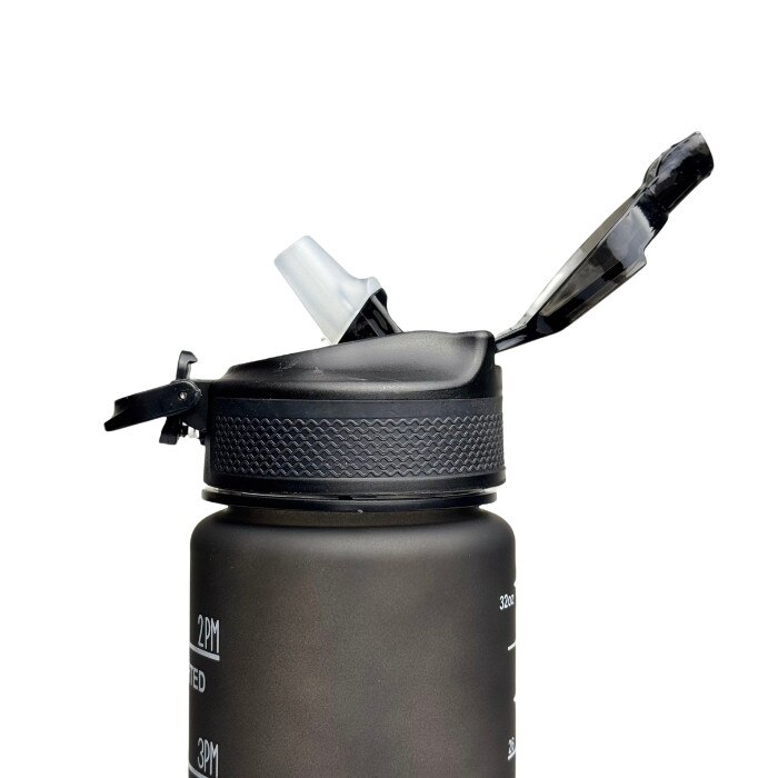 Sticla de Apa pentru Sport, Motivationala, 1000ml, Neagra - eMAG.ro