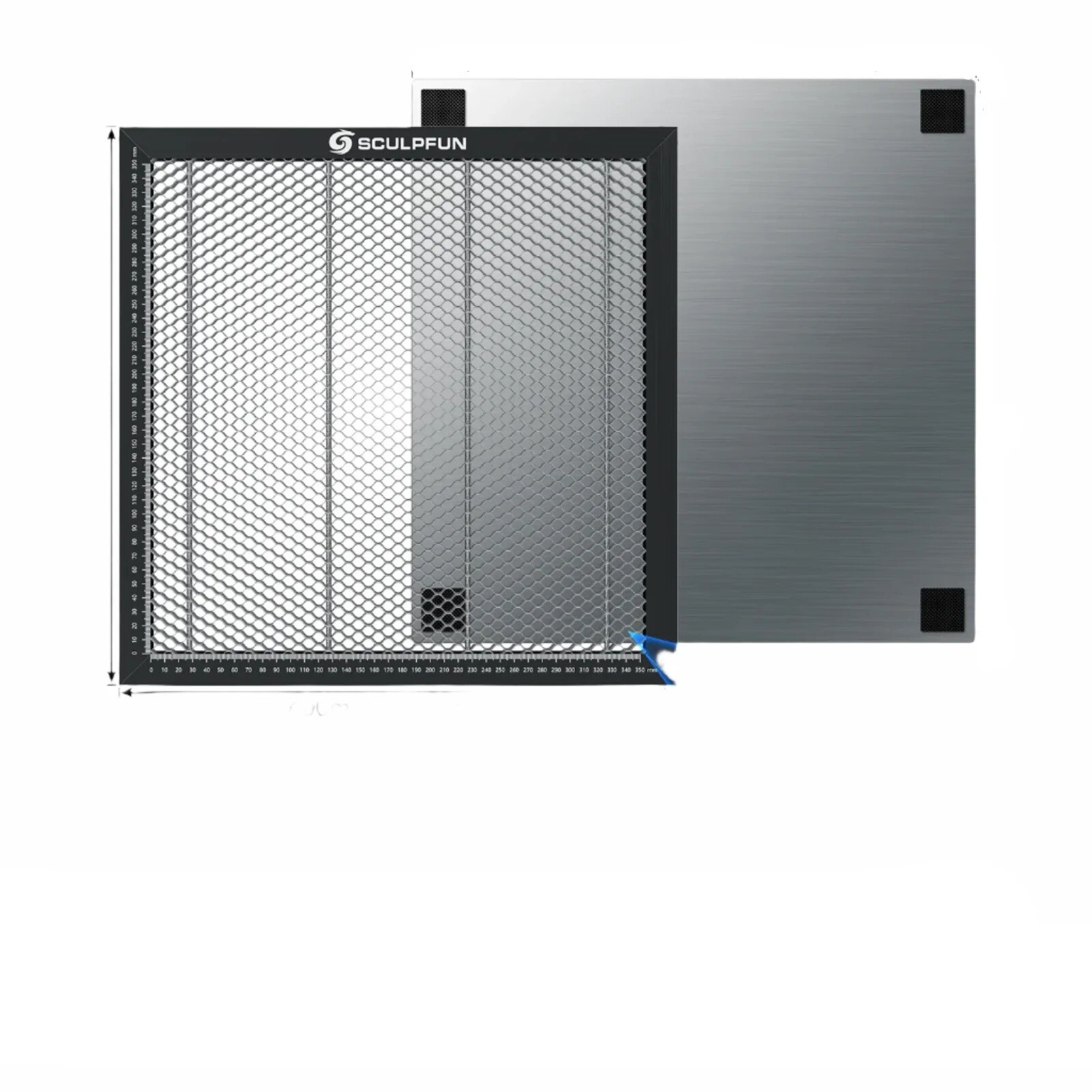 Méhsejt panel, 400x400 mm, acél, asztalvédelem, lézeres vágás - eMAG.hu