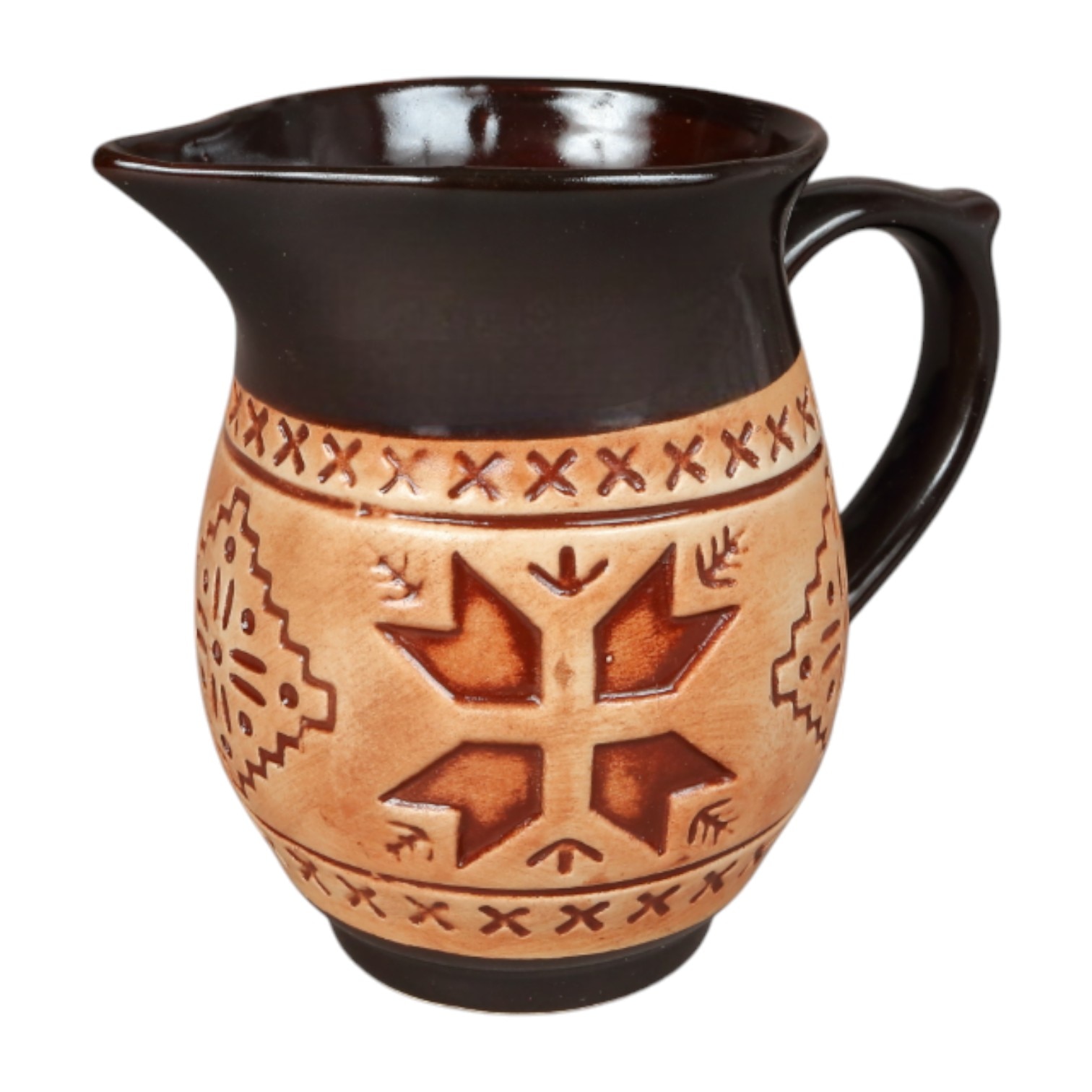 Carafa ceramica traditionala lucrata manual – 1litru, pentru apa, vin ...