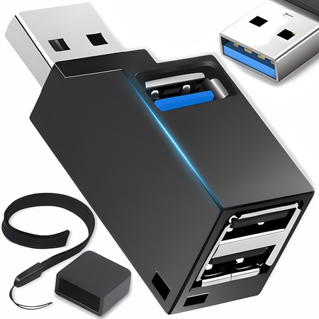 Hub USB Splitter 3 in 1 Retoo TechPro, 1x USB 2,0, 2x USB 3.0 ...