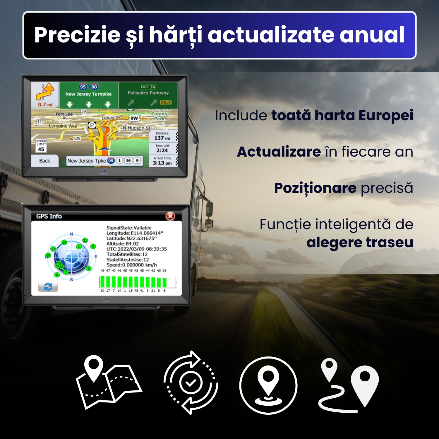 Sistem Profesional De Navigatie GPS 9 inch, Harti iGO Primo Full Europa ...