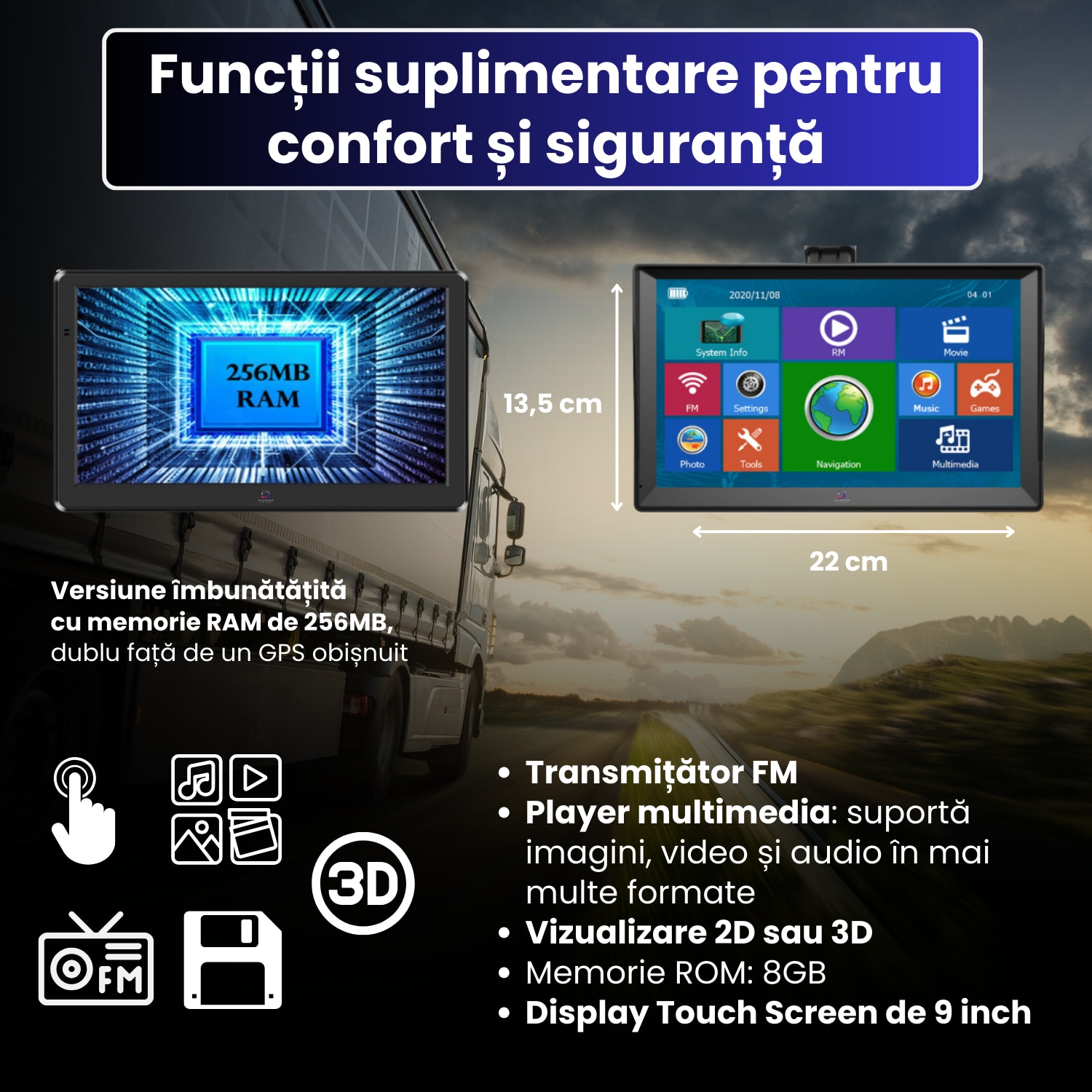 Sistem Profesional De Navigatie GPS 9 inch, Harti iGO Primo Full Europa ...