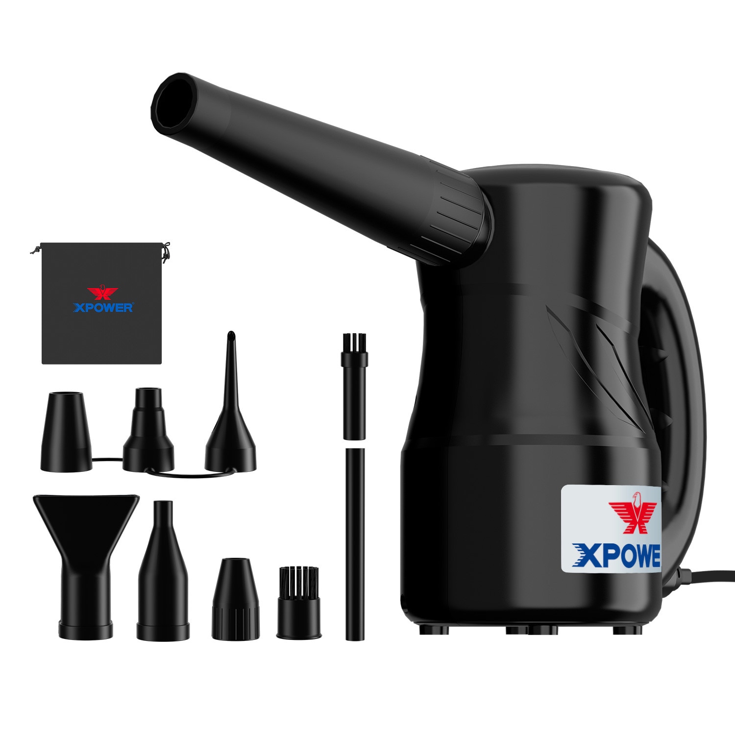 Suflanta electrica xPower, 2 viteze, compacta, cu accesorii, 38000 RPM ...