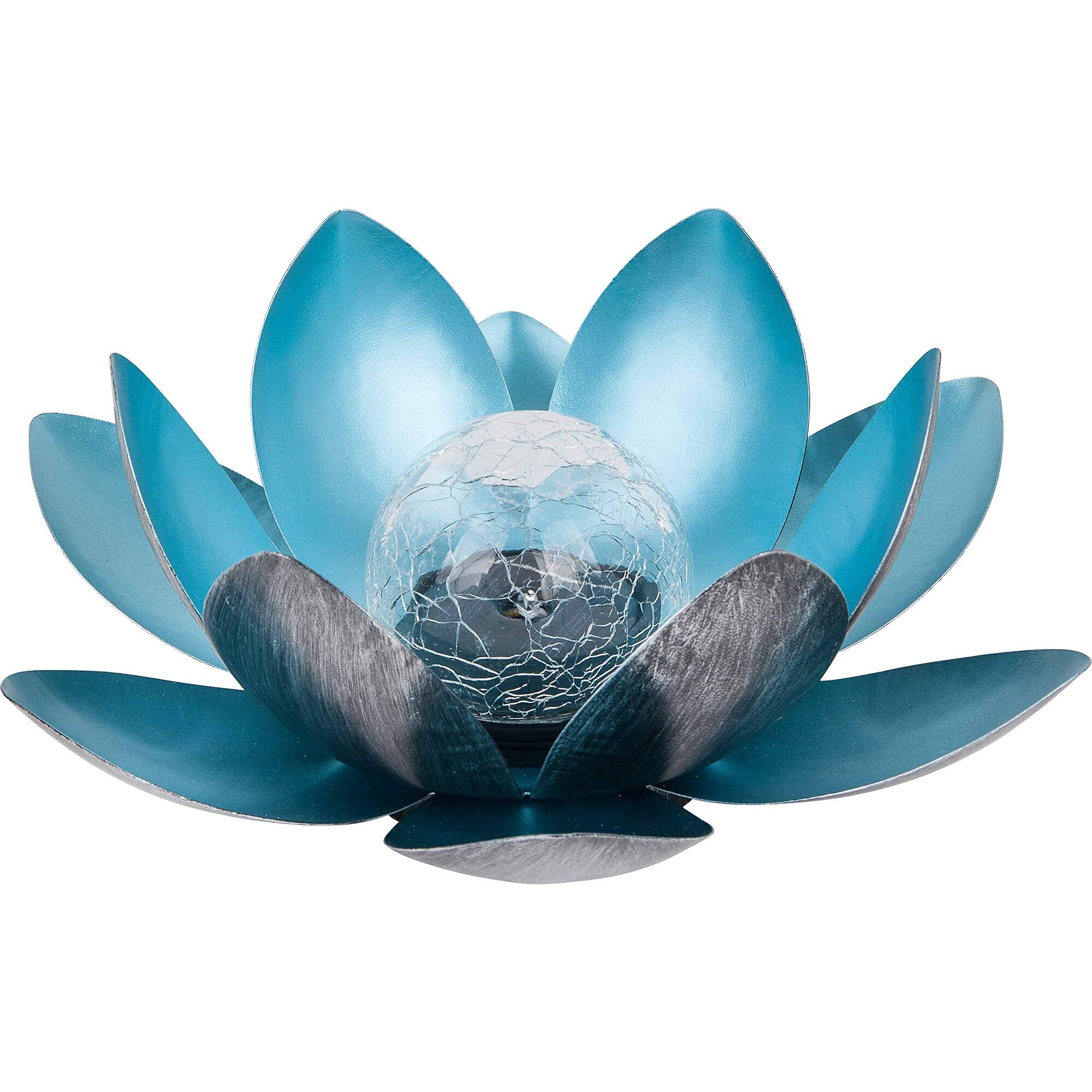 Lampa Solara decorativa, Dehner, Design Floare De Lotus, Metal, Ø 27, 5 ...