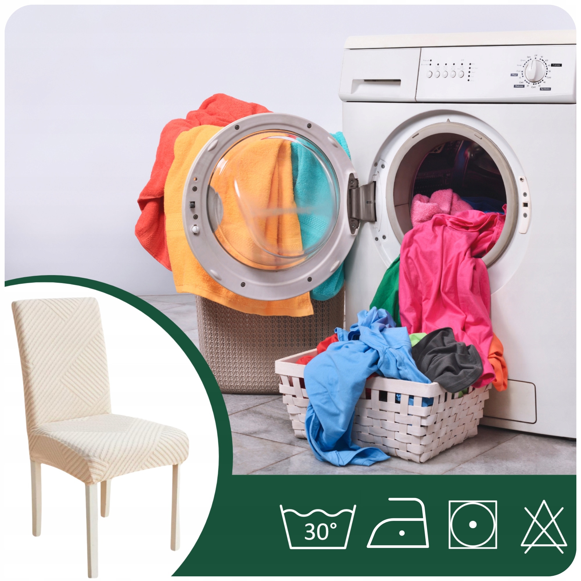 6 darabos szett, Székhuzatok, HomeDesign, Rugalmas, Ideális nappaliba ...