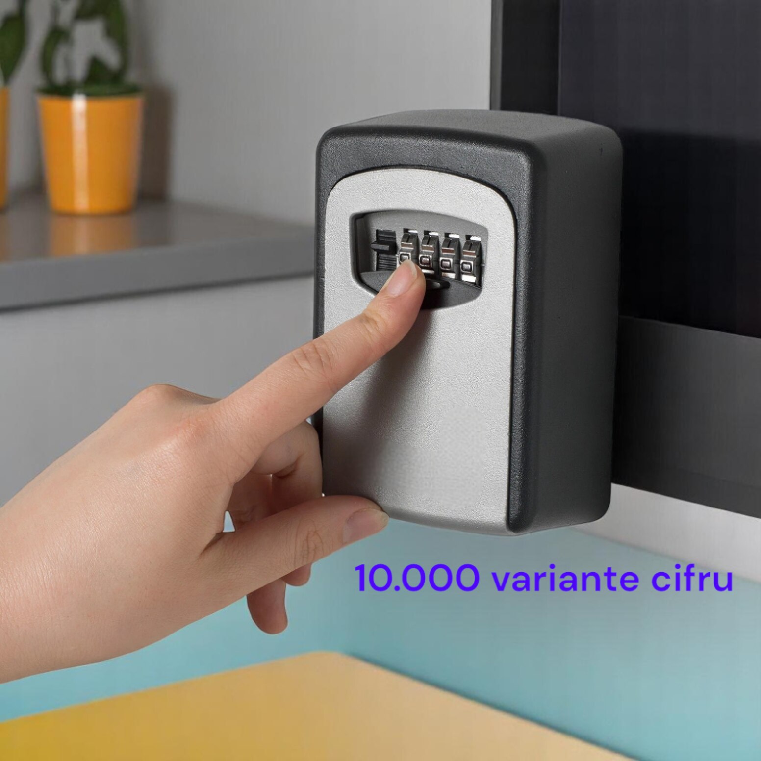 Set 2 Cutii metalice de protectie, pentru chei, cu usa acces, 10000 ...