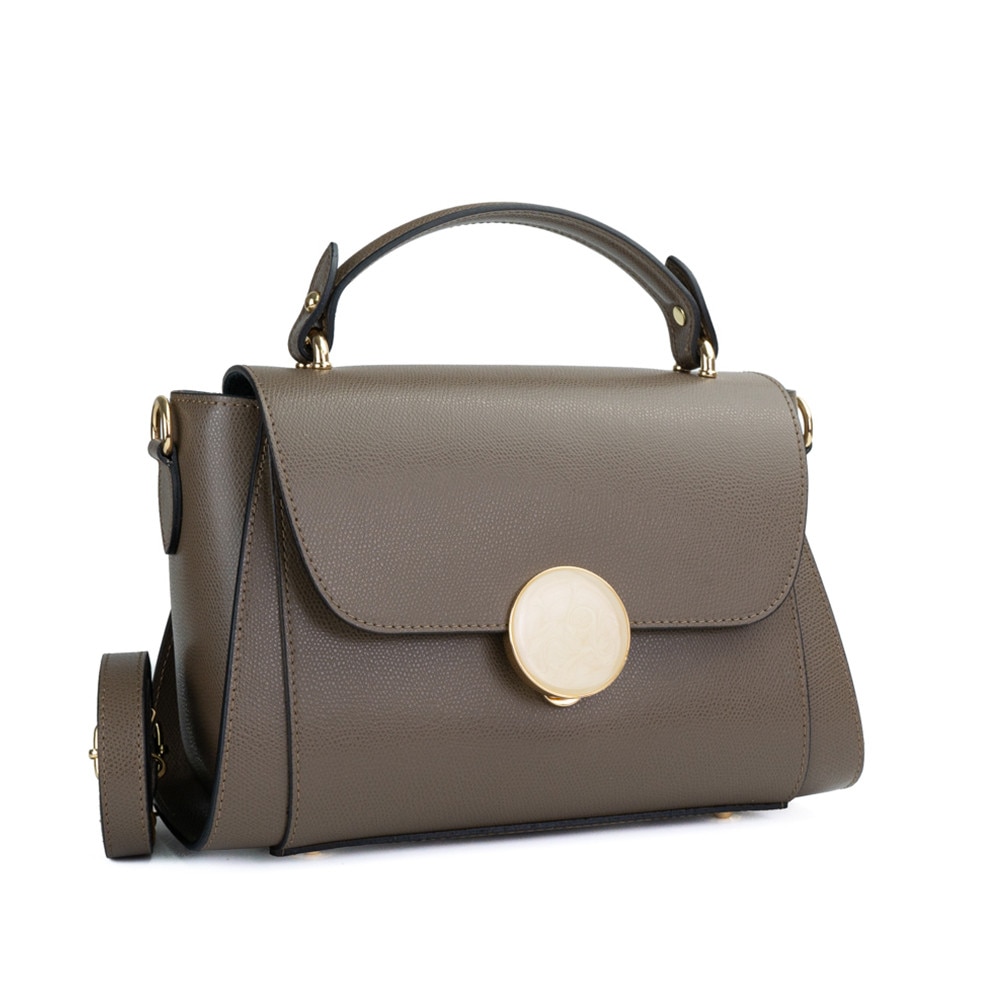 Poseta Piele Jaime - Taupe, Geanta Casual din Piele Naturala, Geanta ...