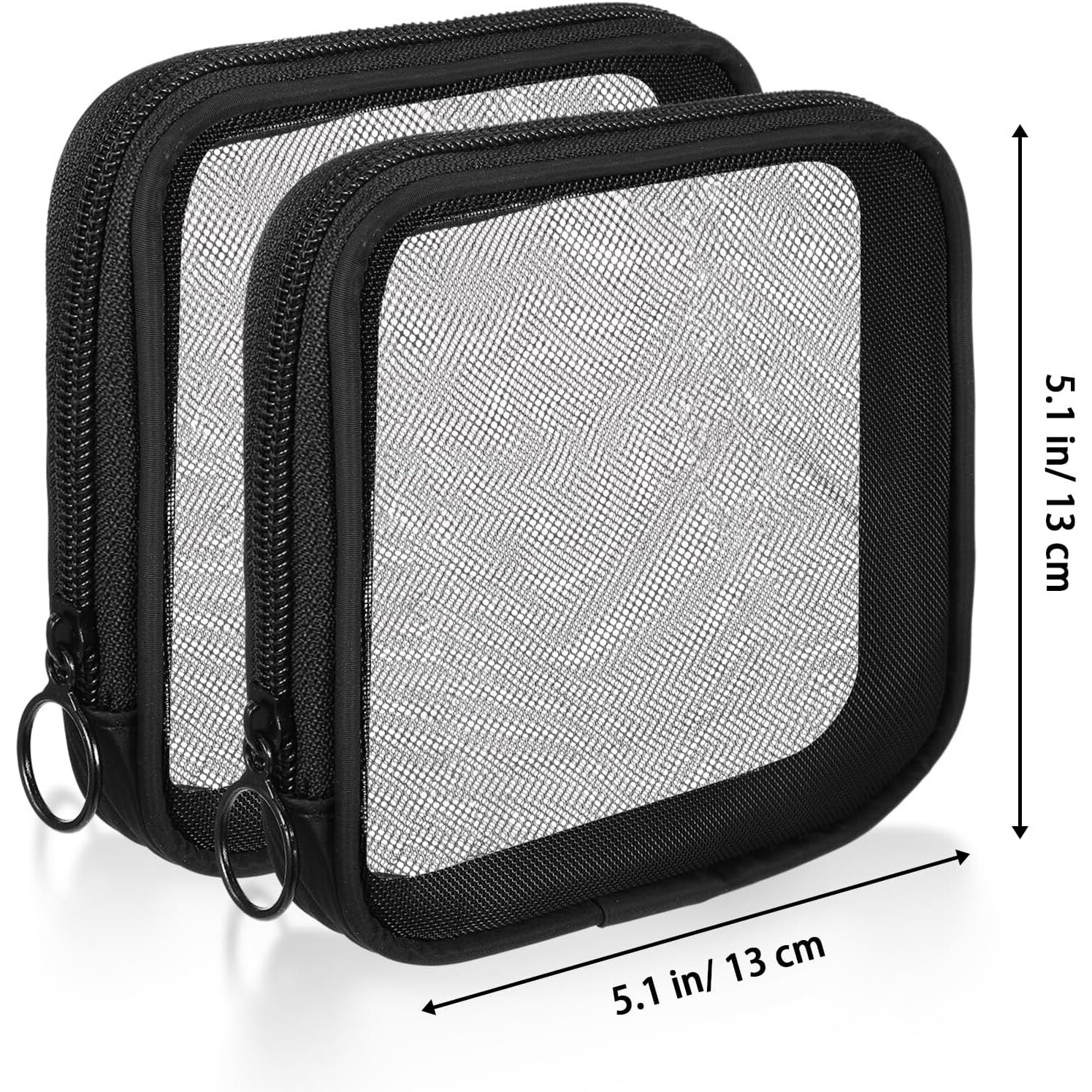 Set Geanta cosmetice voiaj Delpi, din plasa, de mici dimensiuni, 2 ...