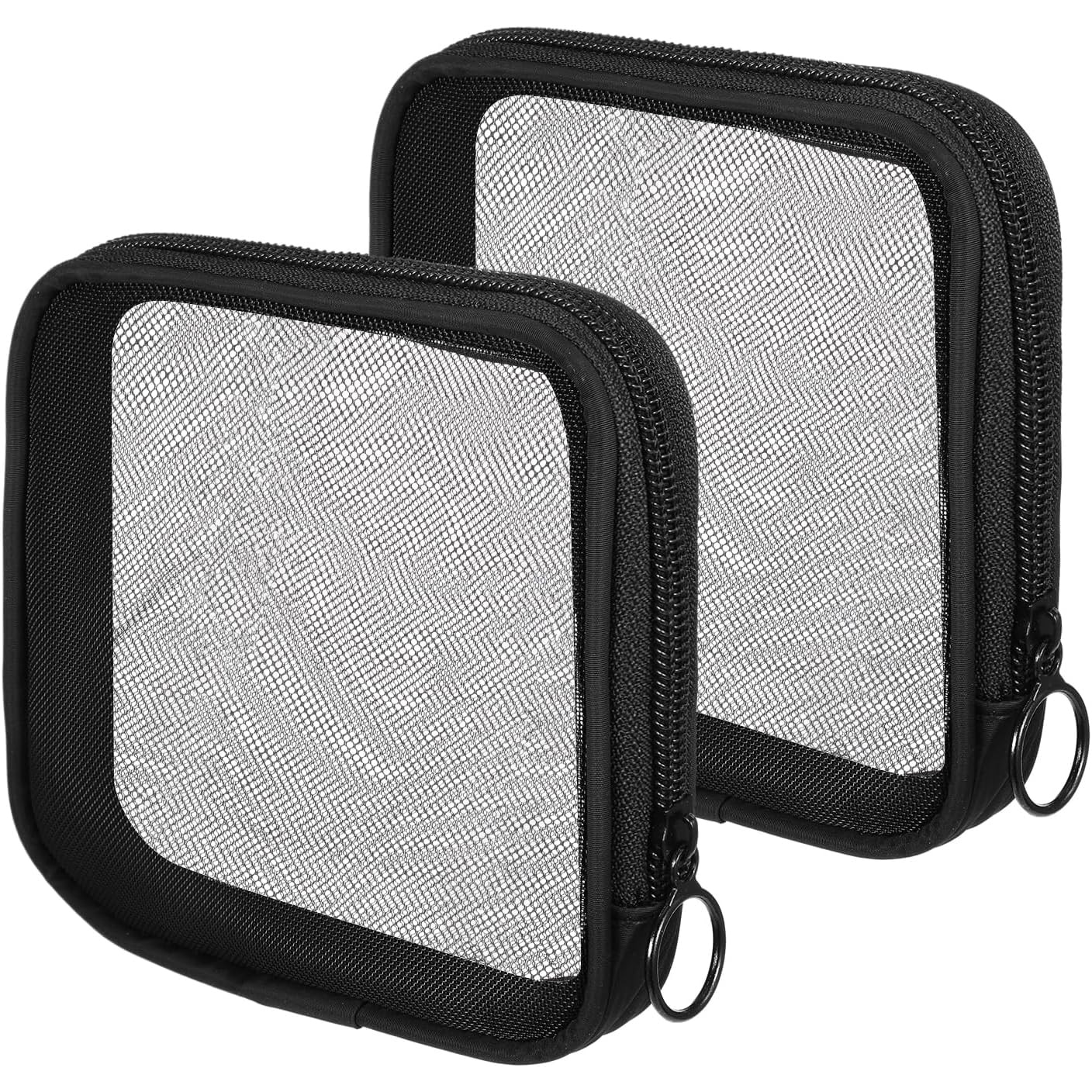 Set Geanta cosmetice voiaj Delpi, din plasa, de mici dimensiuni, 2 ...