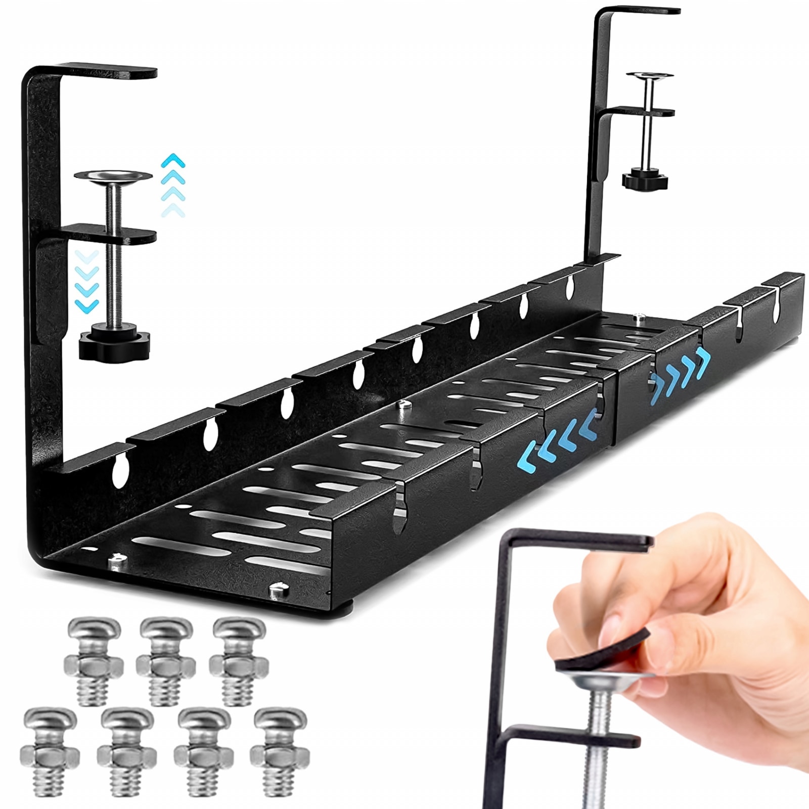 Organizator de cabluri sub birou NewEvo, tava pentru cablu de ...