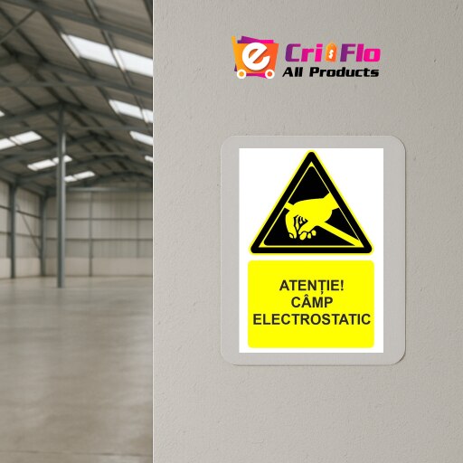 Indicator Atentie Camp electrostatic indicator de avertizare, Sticker ...