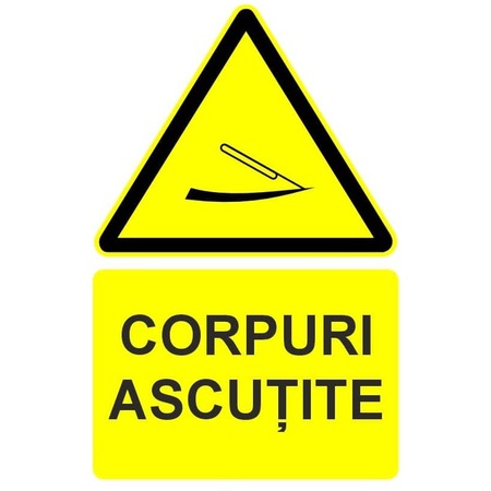 Indicator Corpuri ascutite indicator de avertizare, Sticker autocolant ...