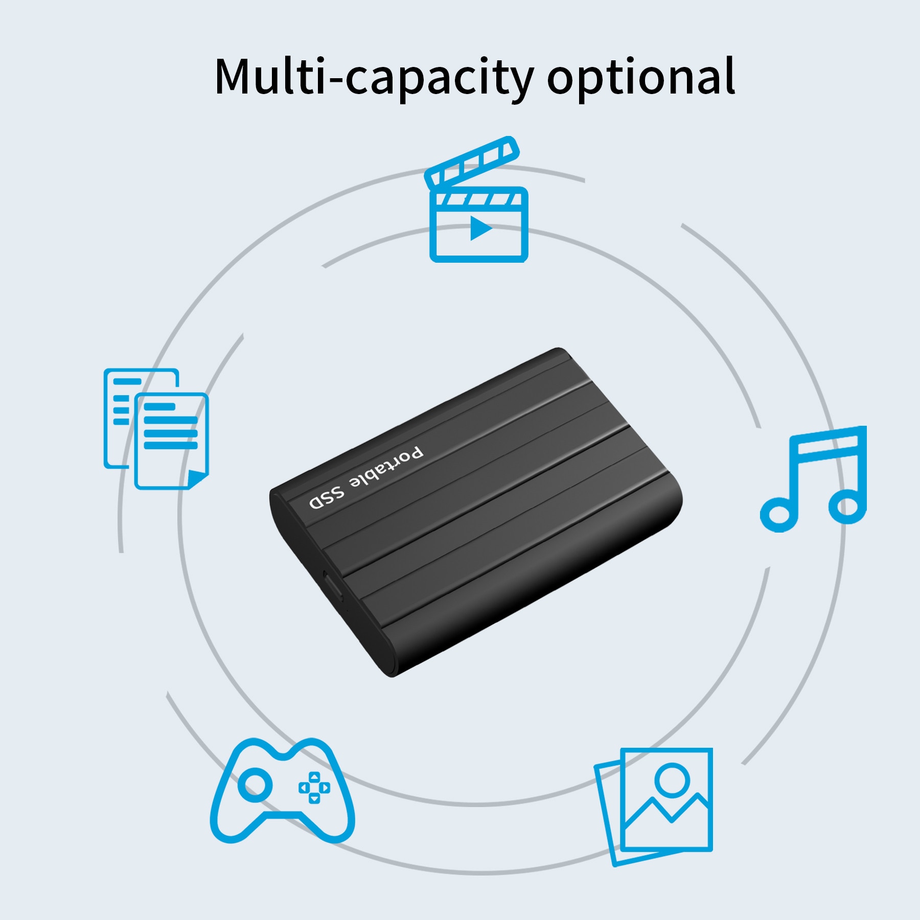Hard disk extern Portabil SSD, 8TB, USB 3.0, pentru PC, Mac, Desktop ...