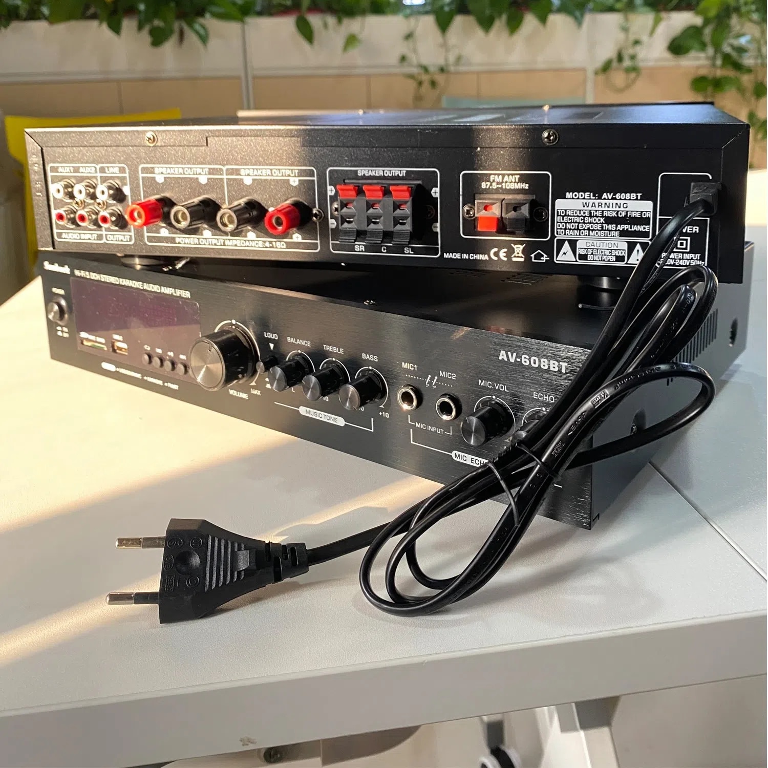 SWAREY 5-канален усилвател 600W, 400W RMS, черен, с Bluetooth, USB, SD ...