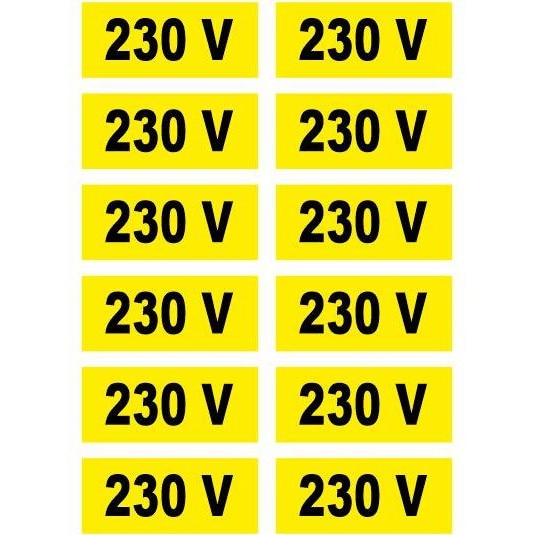 Indicator Set 12 230v, Sticker autocolant, Cri-Flo, Dimensiune A4 21x30 ...