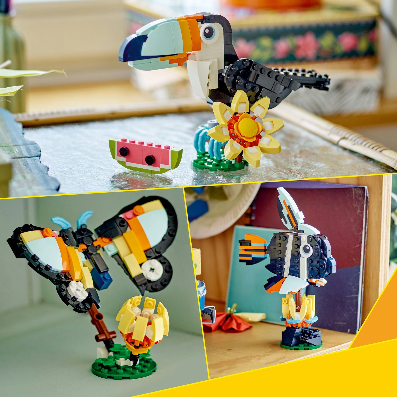 LEGO® Creator 3 in 1 - Animale salbatice: Tucan tropical 31173, 225 ...