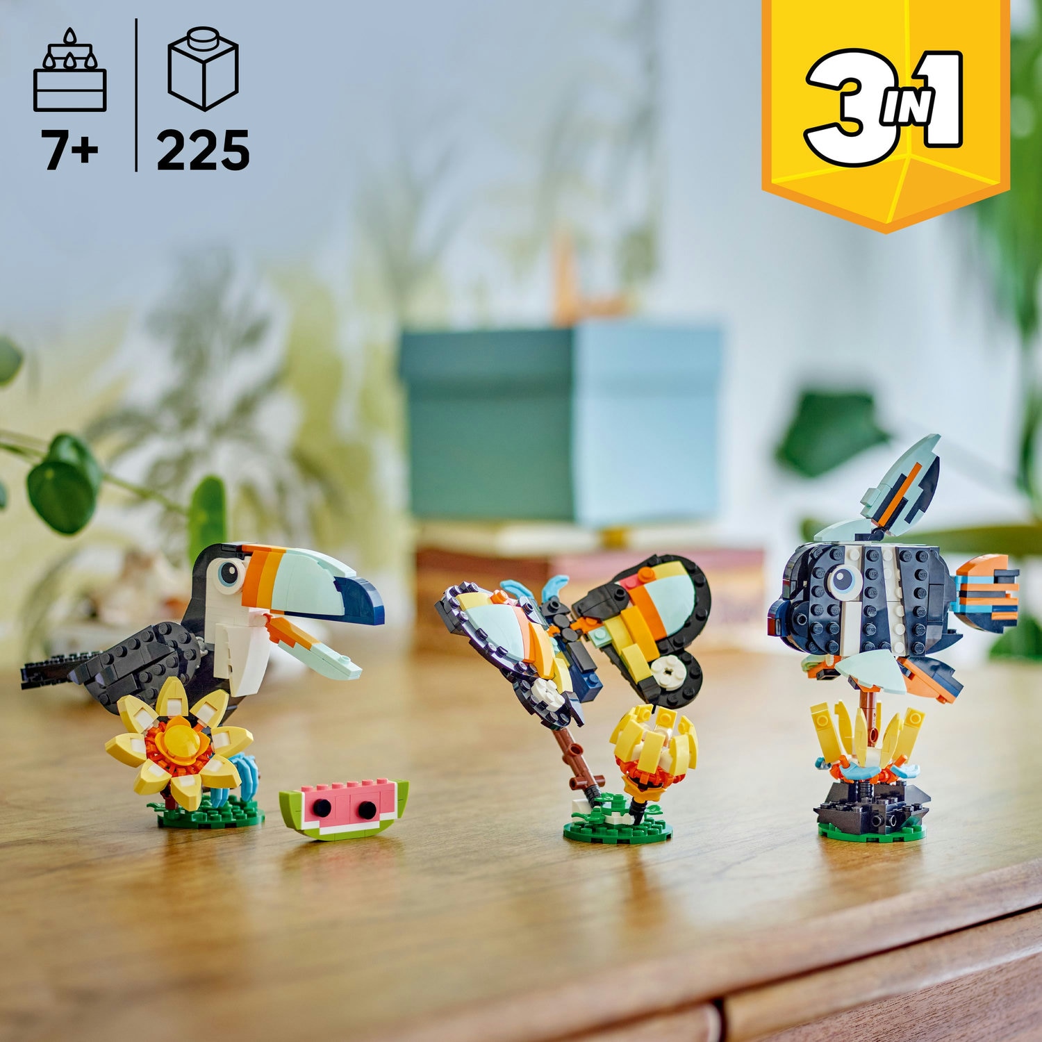 LEGO® Creator 3 in 1 - Animale salbatice: Tucan tropical 31173, 225 ...