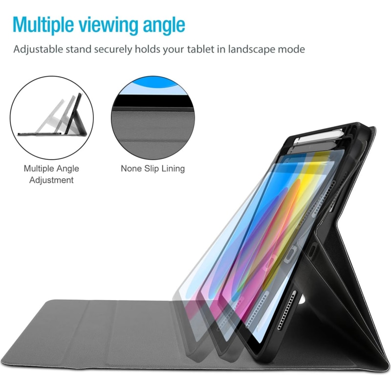 Husa cu tastatura pentru iPad Apple, Excitat®, compatibil cu tableta ...