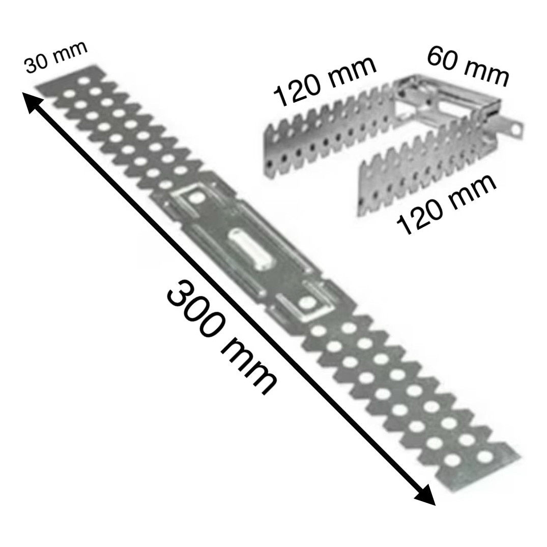 Set 50 brida multipla 12cm, 0, 8mm, pentru prindere profile metalice ...