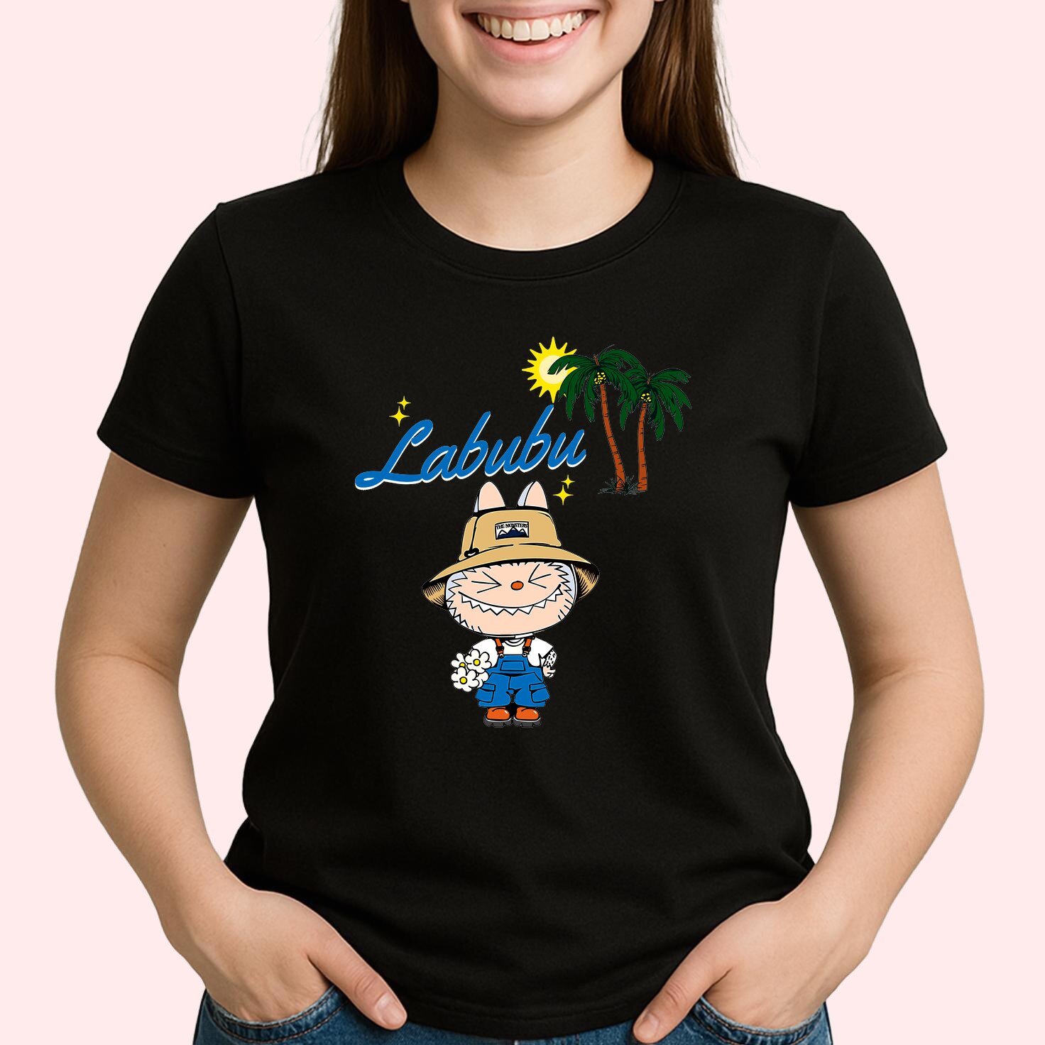 Tricou Labubu detectiv, Unisex Dama si Barbat, 100% bumbac, Cri-Flo ...