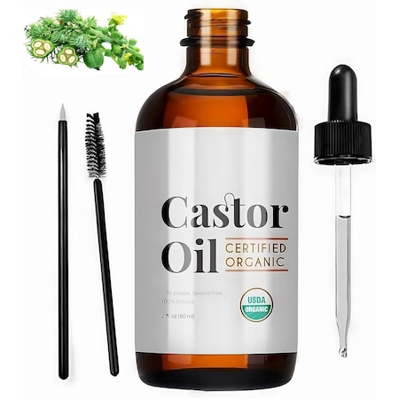 Ulei de ricin organic, hidratare, pentru uz cosmetic, set castor oil ...