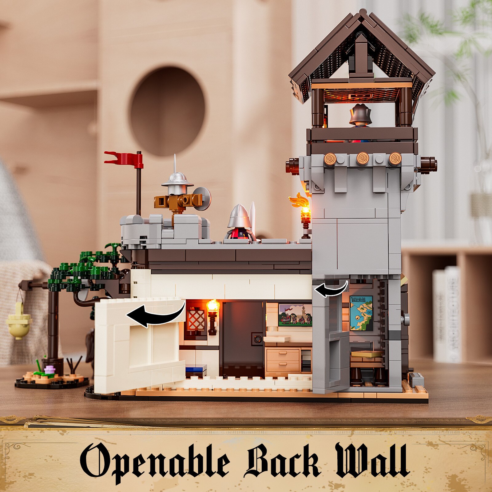 Set de constructie teren antrenament medieval, Excitat®, iluminat ...
