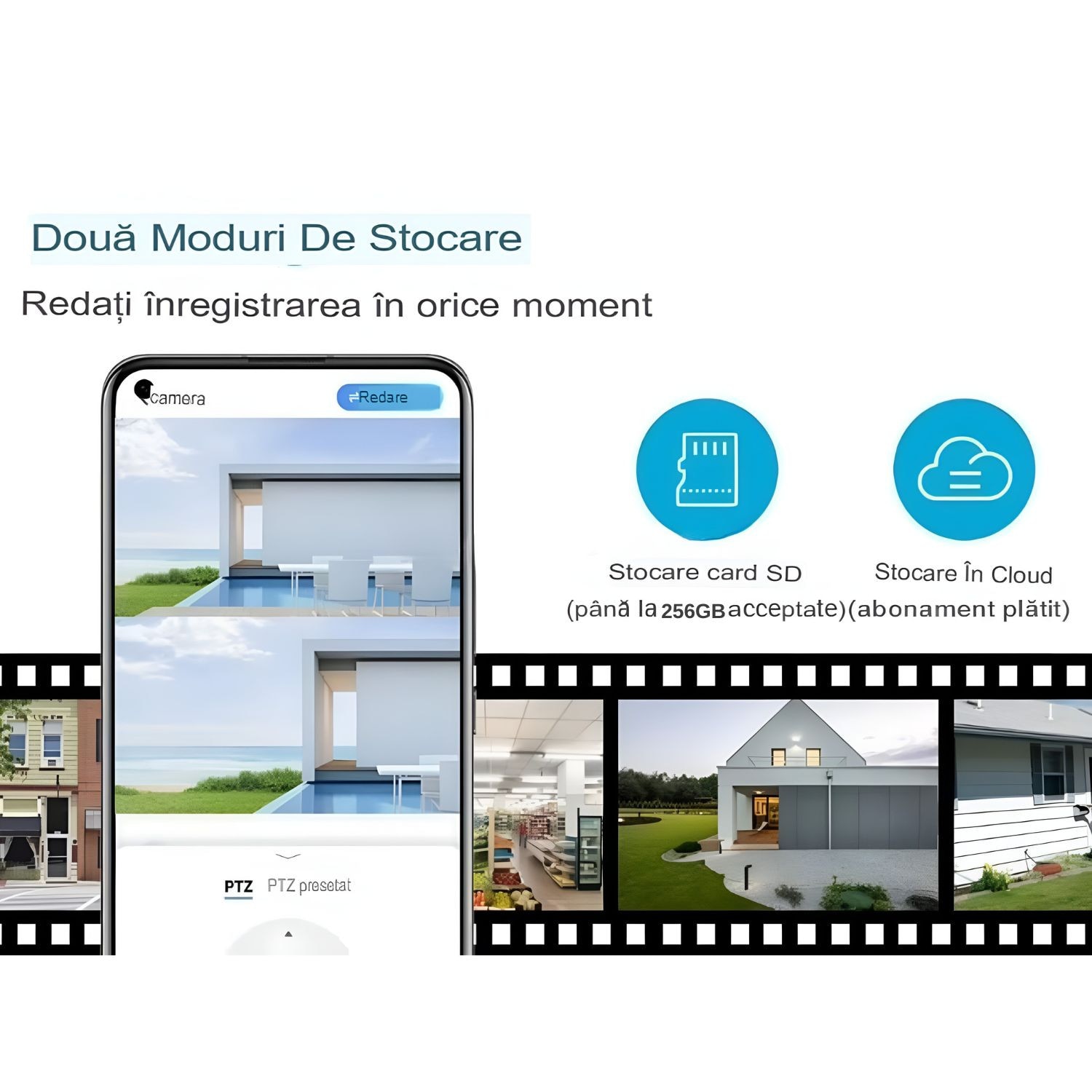 Camera de supraveghere video dubla cu Wi-Fi si Panou solar, 4K, 8MP ...