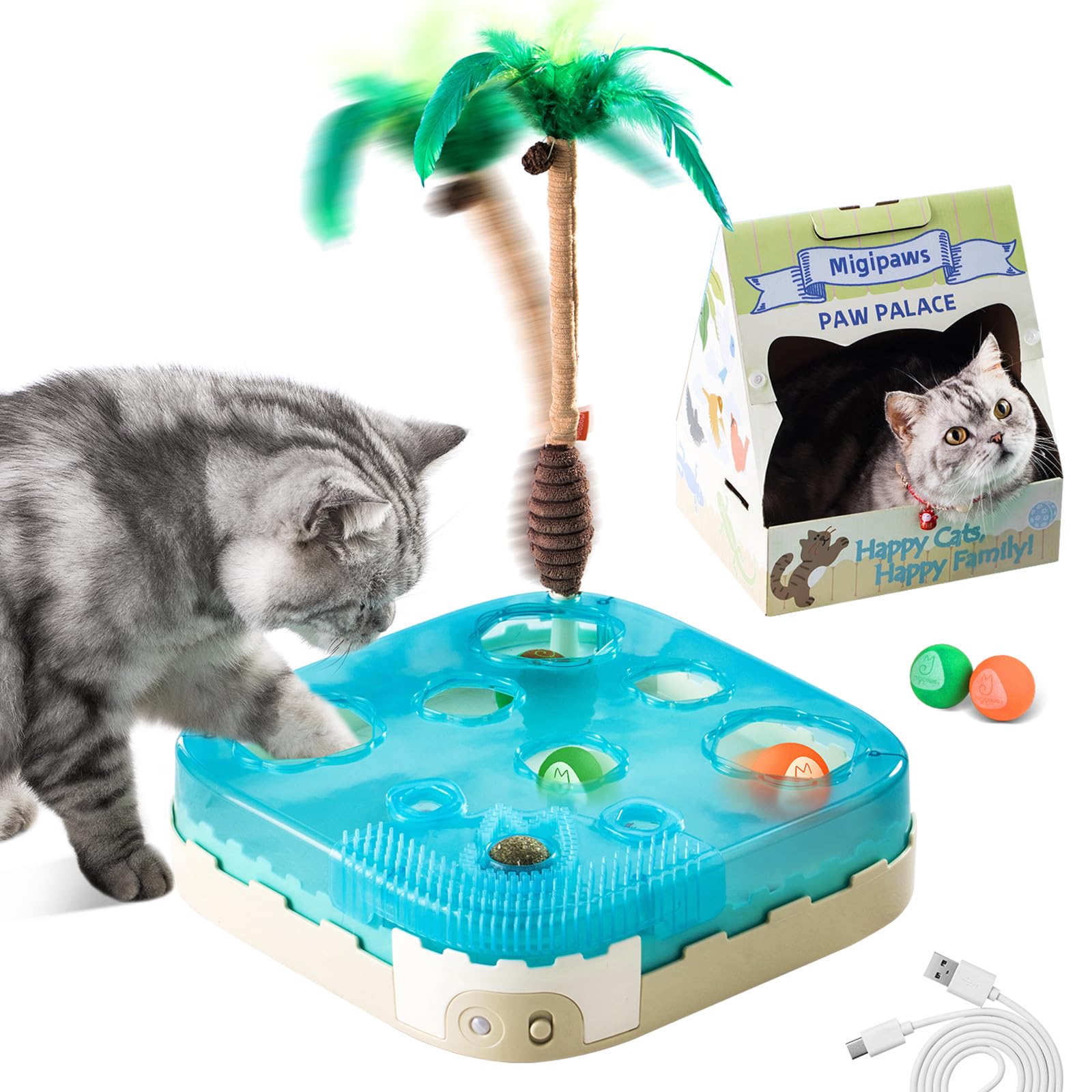 Jucarie Pentru Pisici Migipaws, Jucarie Electrica Interactiva 7 In 1 ...