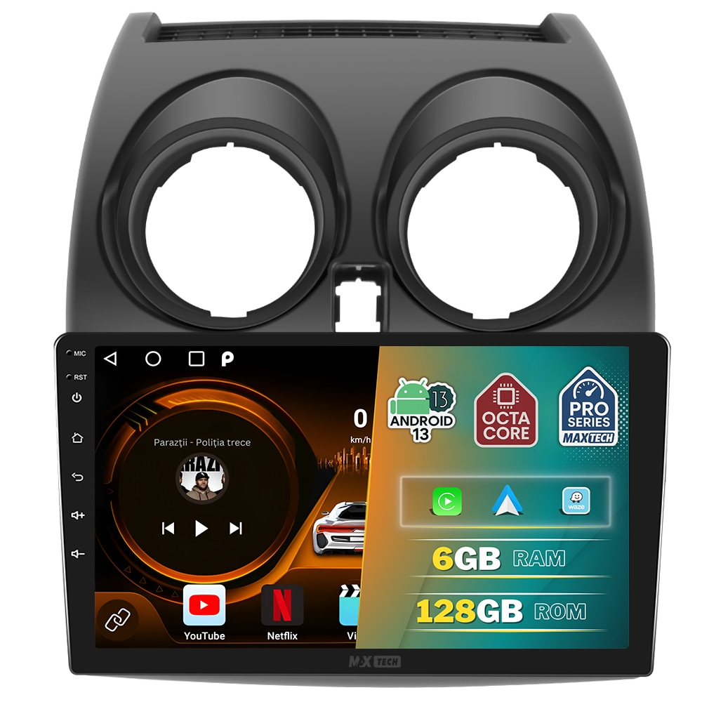 Navigatie Nissan Qashqai J10 2006-2013 dedicata, MaxTech® PRO SERIES, 6 ...