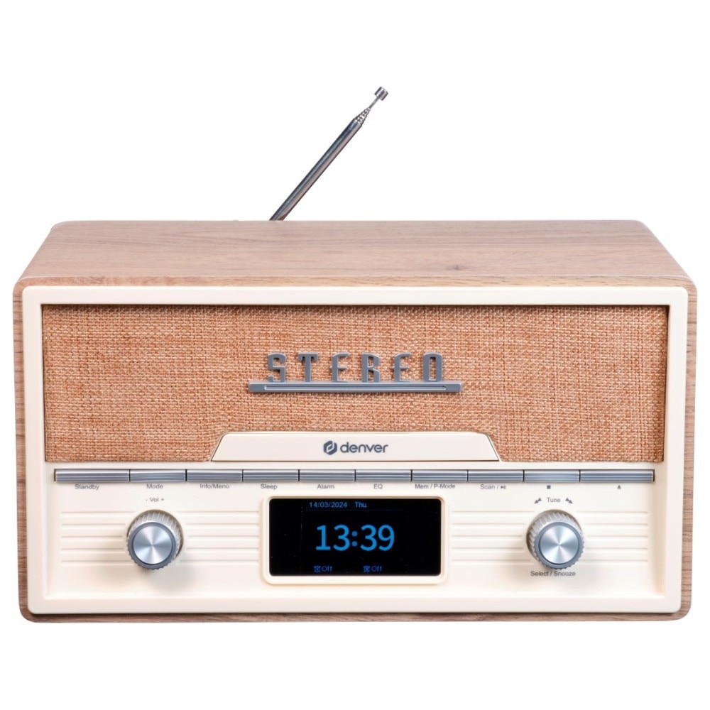 Radio retro Denver DAB-36, Bluetooth, FM/DAB+, maro, 33x22x17.5cm - eMAG.ro