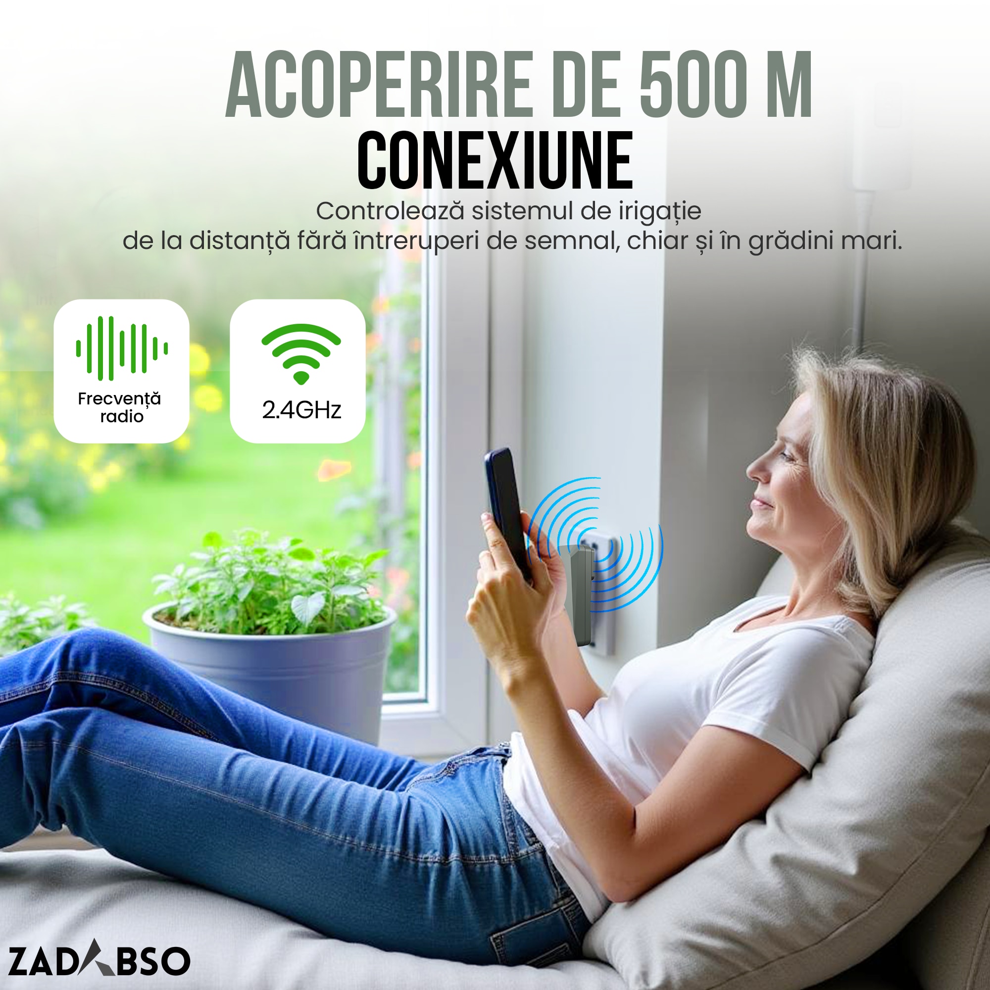Programator pentru Irigare/Udare Gradina Zadabso®, adaptor Wifi ...