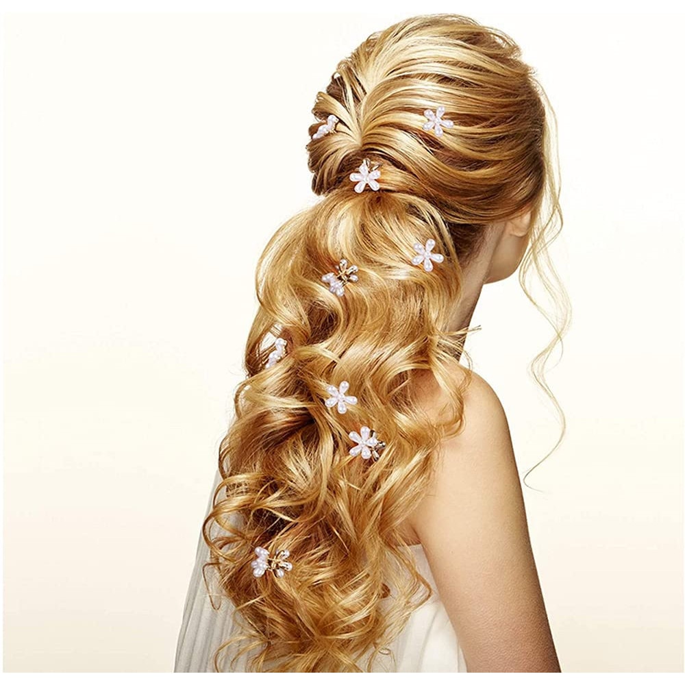 Set de 10 agrafe de par perle, TREXORA, stil vintage frantuzesc, design ...
