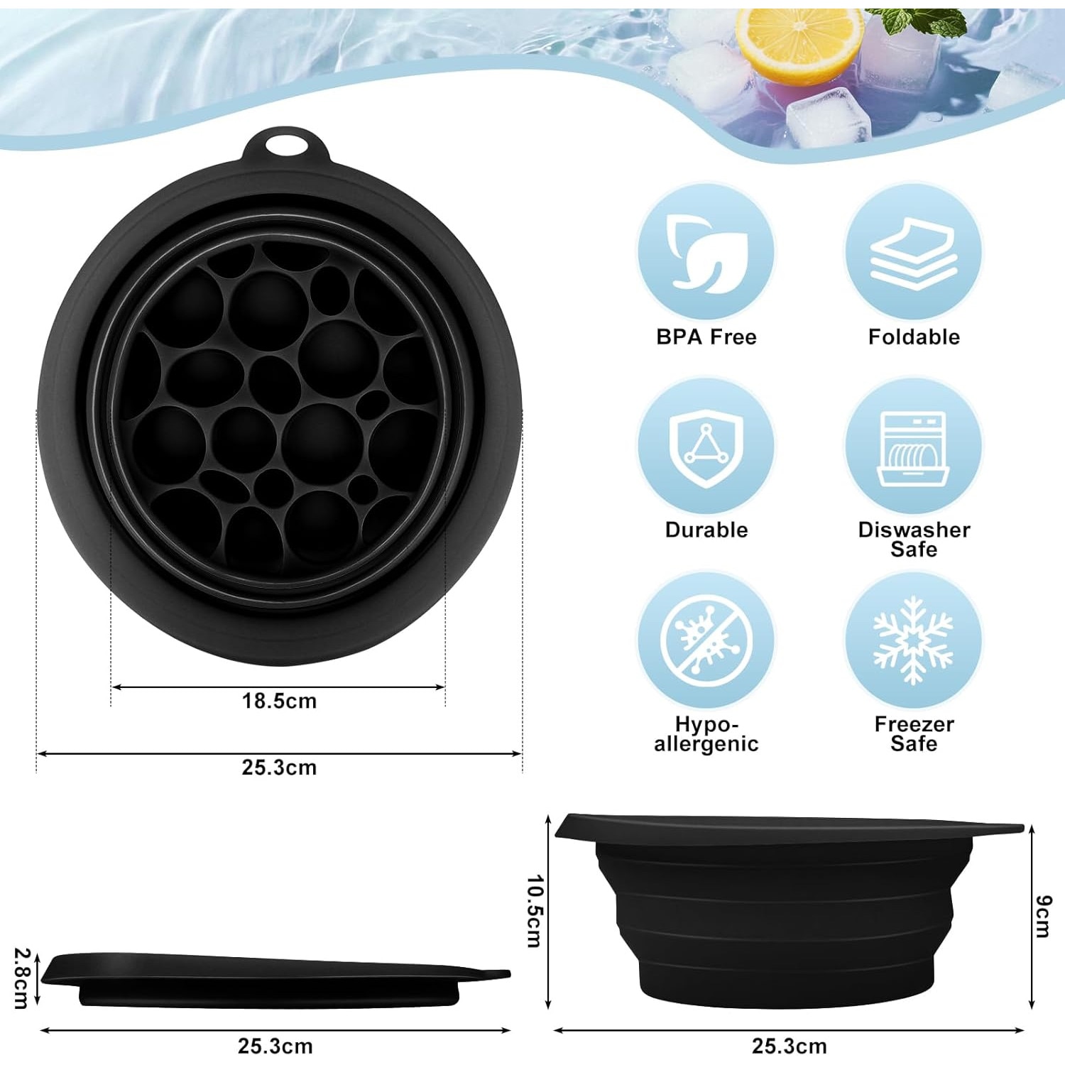 Lighean Terapeutic cu Gheata pentru Fata, Silicon Flexibil si Pliabil ...