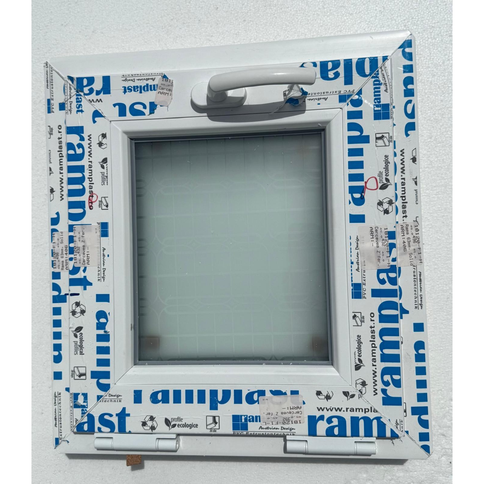 Fereastra termopan PVC Ramplast, 4 camere, 450 mm x 500 mm, Alb ...