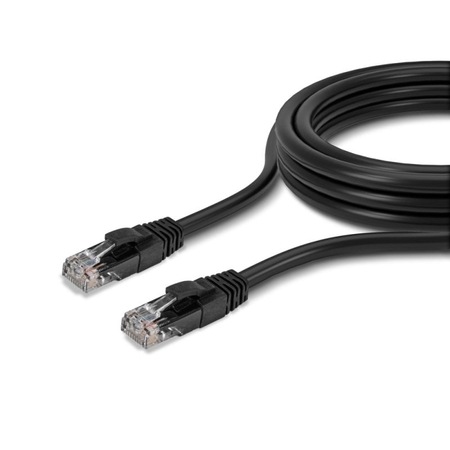 Cablu UTP Cat 5e Retea, 1m lungime, cu mufa conector RJ45, negru - eMAG.ro