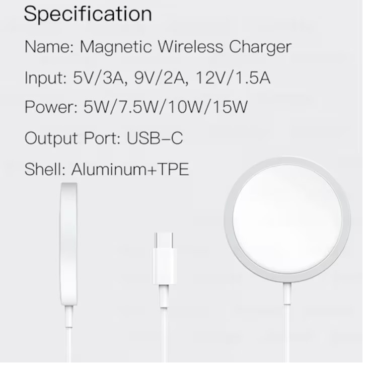Incarcator Wireless Pentru iPhone, Alb - eMAG.ro