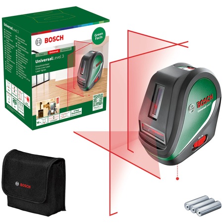 Nivela laser cu linii Bosch Universal Level 3 0603663904, 10 m domeniu ...