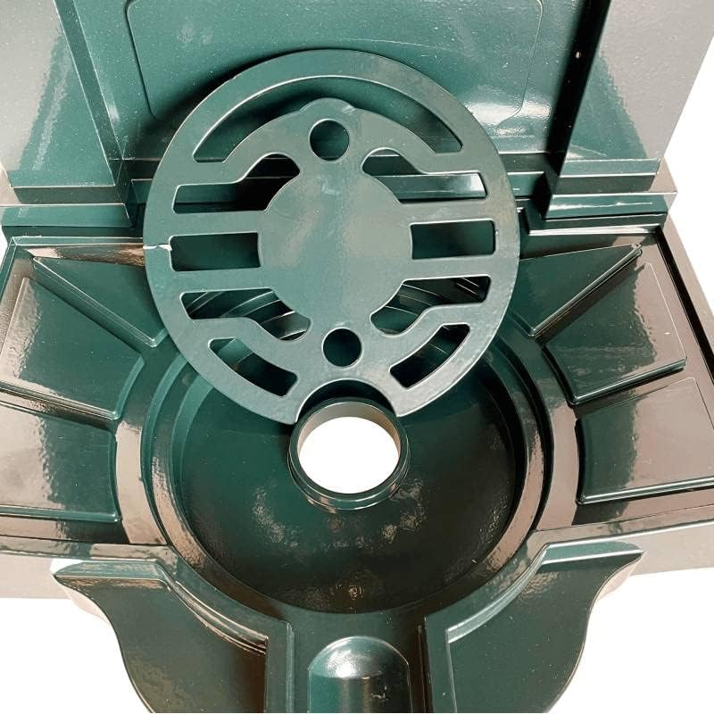 Fantana gradina cu picior, cismea verde din metal cu robinet alama ...