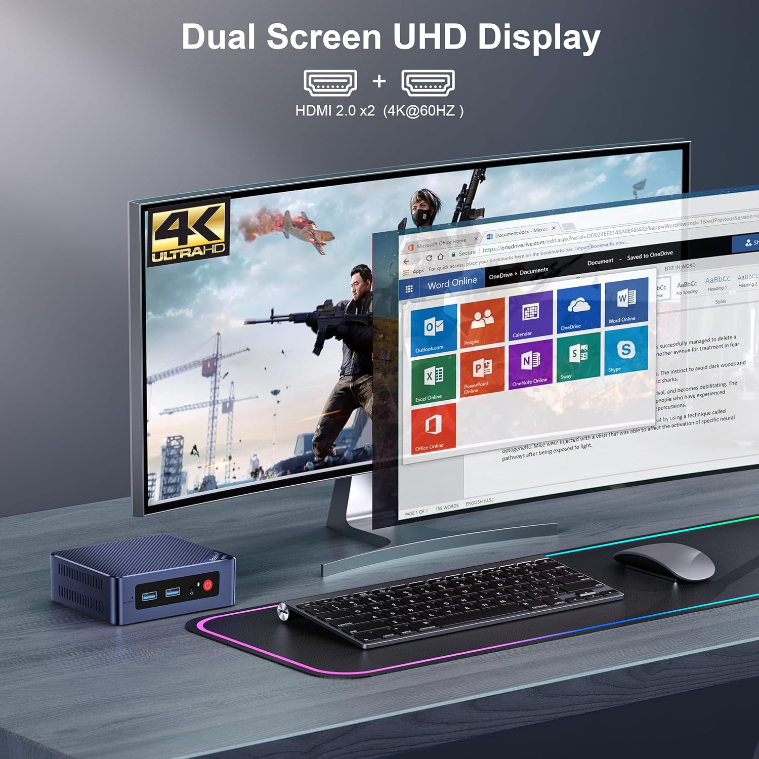 Mini PC Beelink Mini S13 PRO, Procesor Intel N150 13th up 3.6 GHz, 16 ...