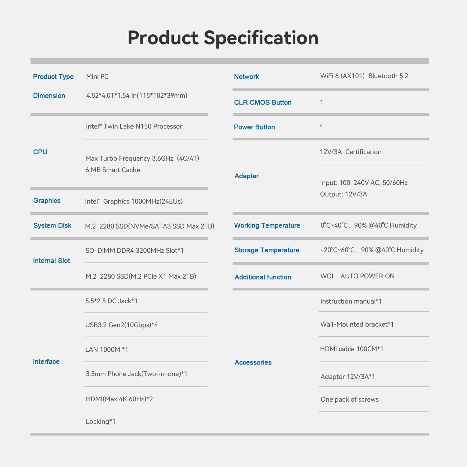 Mini PC Beelink Mini S13 PRO, Procesor Intel N150 13th up 3.6 GHz, 16 ...