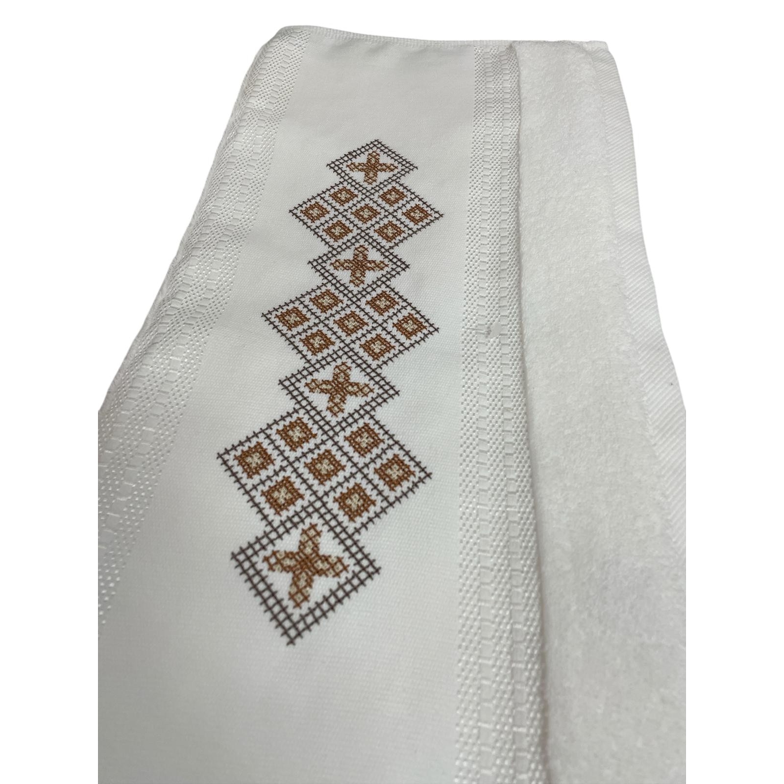 Set 2 Prosoape Grofate cu model Traditional / Etnic, 50 x 90 cm Bumbac ...