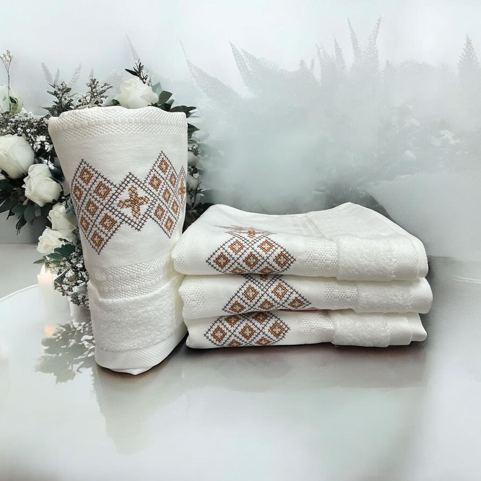 Set 2 Prosoape Grofate cu model Traditional / Etnic, 50 x 90 cm Bumbac ...