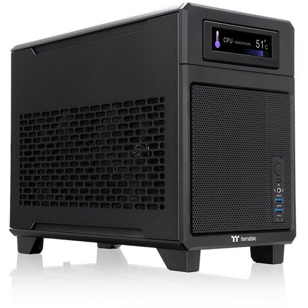 Carcasa computer Mini Tower, Thermaltake, Mini-ITX, Negru - eMAG.ro